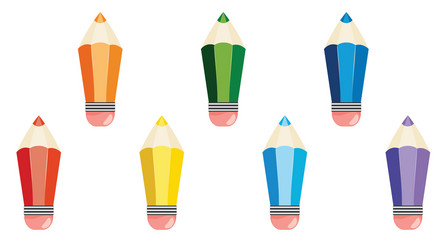 Colorful pencils design Royalty Free Vector Image
