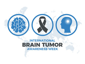 International brain tumor awareness week poster Vector Image