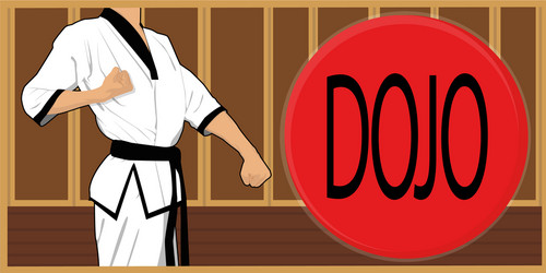 Dojo martial arts Royalty Free Vector Image - VectorStock