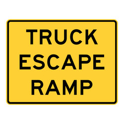 Runaway truck ramp 1 mile warning sign isolated Vector Image