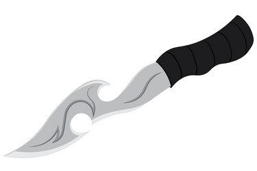 Steel dagger with wavy blade Royalty Free Vector Image