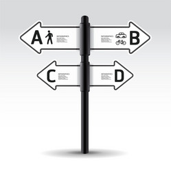 Modern road sign design template Royalty Free Vector Image