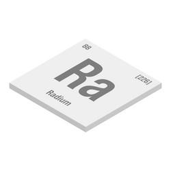 Radium ra periodic table element Royalty Free Vector Image