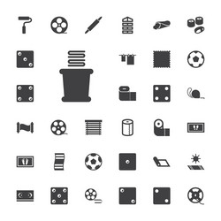 Roll icons Royalty Free Vector Image - VectorStock