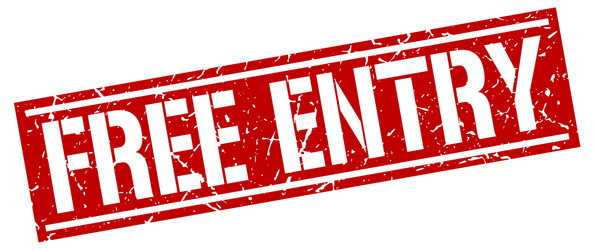 Free entry neon text design template Royalty Free Vector