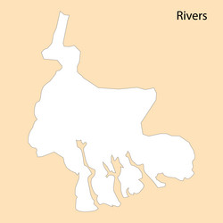 Map of Borno, Nigeria Royalty Free Vector Image