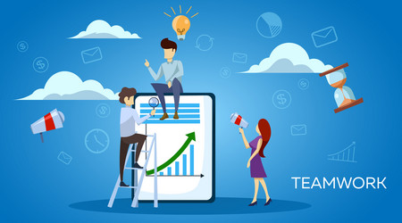 Concept teamwork in business company Royalty Free Vector
