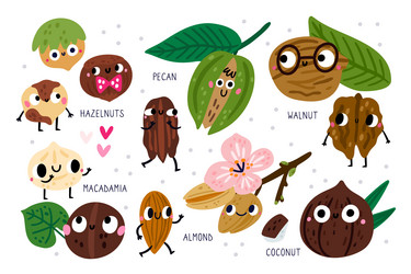 Nuts with Face Vector Images (over 2,200)