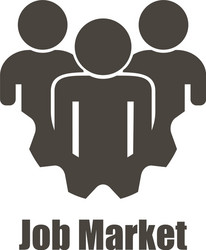 Teamwork icon on a white background flat design Vector Image