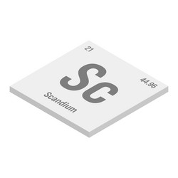 Scandium sc periodic table element Royalty Free Vector Image