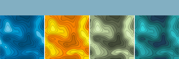 Set colorful paper cut wave shapes layered Vector Image