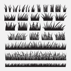 Simple grass silhouette clip art Royalty Free Vector Image