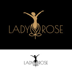 Rose lady logo Royalty Free Vector Image - VectorStock