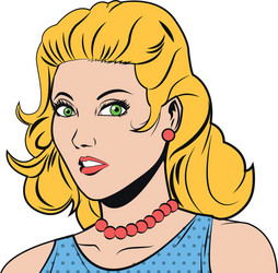 Beautiful woman in the comics style Royalty Free Vector