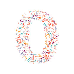 Decorative music note letter n Royalty Free Vector Image