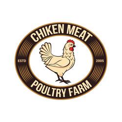 Chicken Farm Logo - Poultry Emblem Royalty Free Vector Image