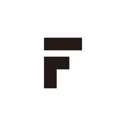 Letter rf square geometric symbol simple logo Vector Image