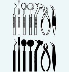 Dental clinic tools medical items for dentists Vector Image