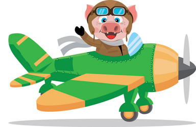 Pilot Pig Vector Images (35)