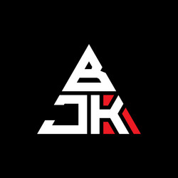 Bjk triangle letter logo design Royalty Free Vector Image