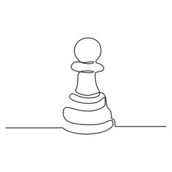 Rook chess piece line art Royalty Free Vector Image