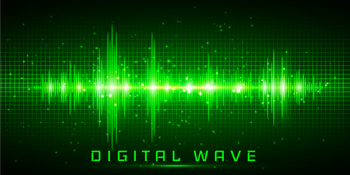 Sound frequency waves analog curved signal Vector Image Sound frequency waves analog curved signal Vector Image