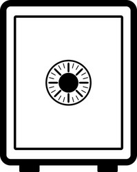 Safe icon symbol flat Royalty Free Vector Image