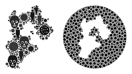 Virus outbreak and people collages Royalty Free Vector Image