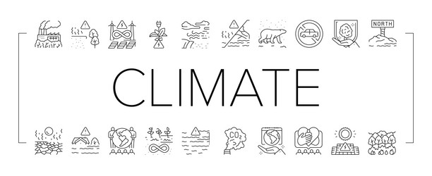 Ecology climate change icons Royalty Free Vector Image