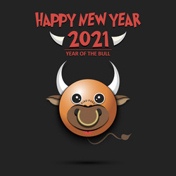 Ping-pong ball made in form a bull Royalty Free Vector Image