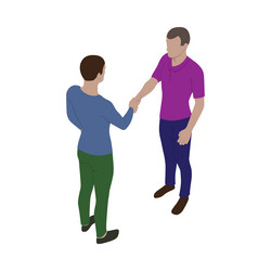 Friends Shaking Hands Cartoon
