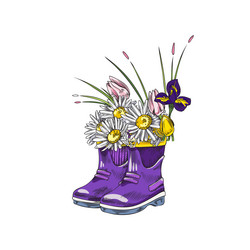 Welly Boots Drawing Vector Images (over 130)