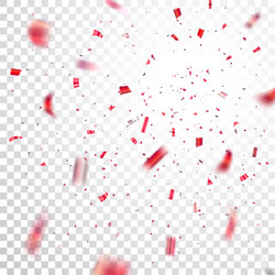 Falling red and black confetti Royalty Free Vector Image