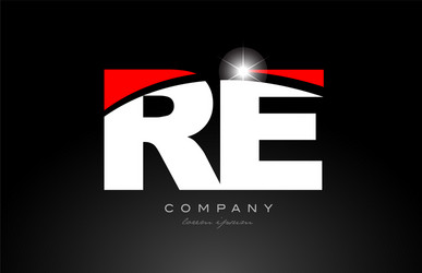 Grunge white red black alphabet letter r logo Vector Image