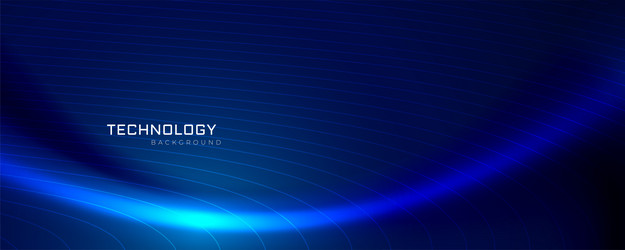 Technology network connection blue mesh banner Vector Image