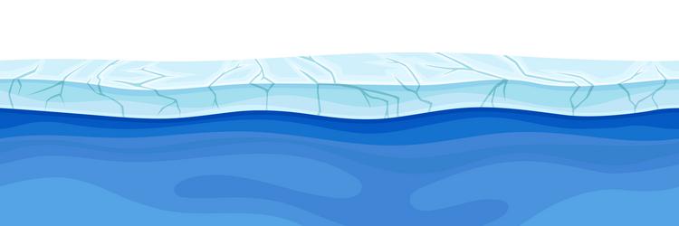 Cartoon water surface horizontal blue sea waves Vector Image