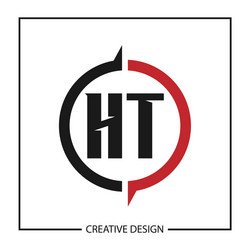 Initial letter ht logo template design Royalty Free Vector