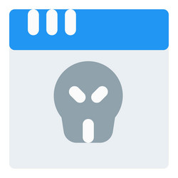 Web browser window erupted by malware Royalty Free Vector