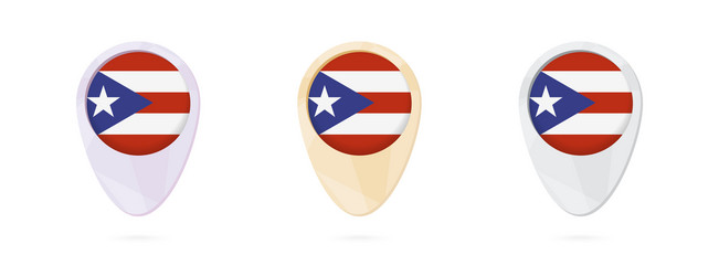 Puerto rico map and flag icon Royalty Free Vector Image