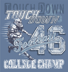 American football touchdown Royalty Free Vector Image