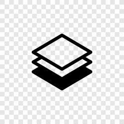 Stack layers with black color Royalty Free Vector Image