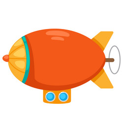 Zeppelin outline white on background Royalty Free Vector