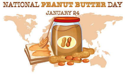 National peanut butter banner design Royalty Free Vector