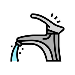 Water tap icon faucet symbol plumbing sign drip Vector Image