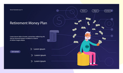 Retirement money plan Royalty Free Vector Image