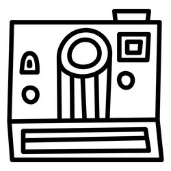 Camera stroke Royalty Free Vector Image - VectorStock