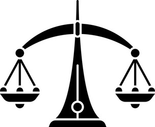 Libra black glyph icon Royalty Free Vector Image