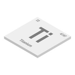 Titanium ti periodic table element Royalty Free Vector Image