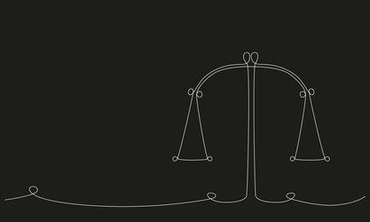 Libra zodiac constellation one single hand drawing