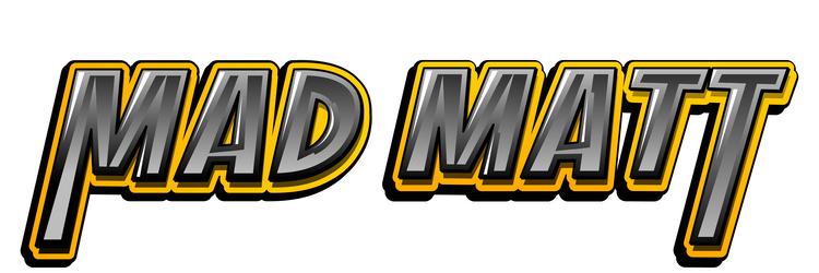 Mad matt logo text design Royalty Free Vector Image